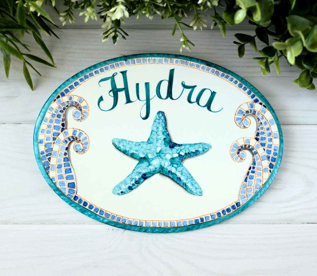 Starfish Custom Door Sign for Beach House | Coastal Decor– Dipinto Ad Arte
