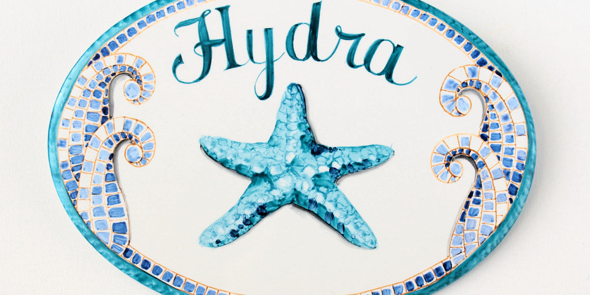 Starfish Custom Door Sign for Beach House | Coastal Decor– DipintoAdArte