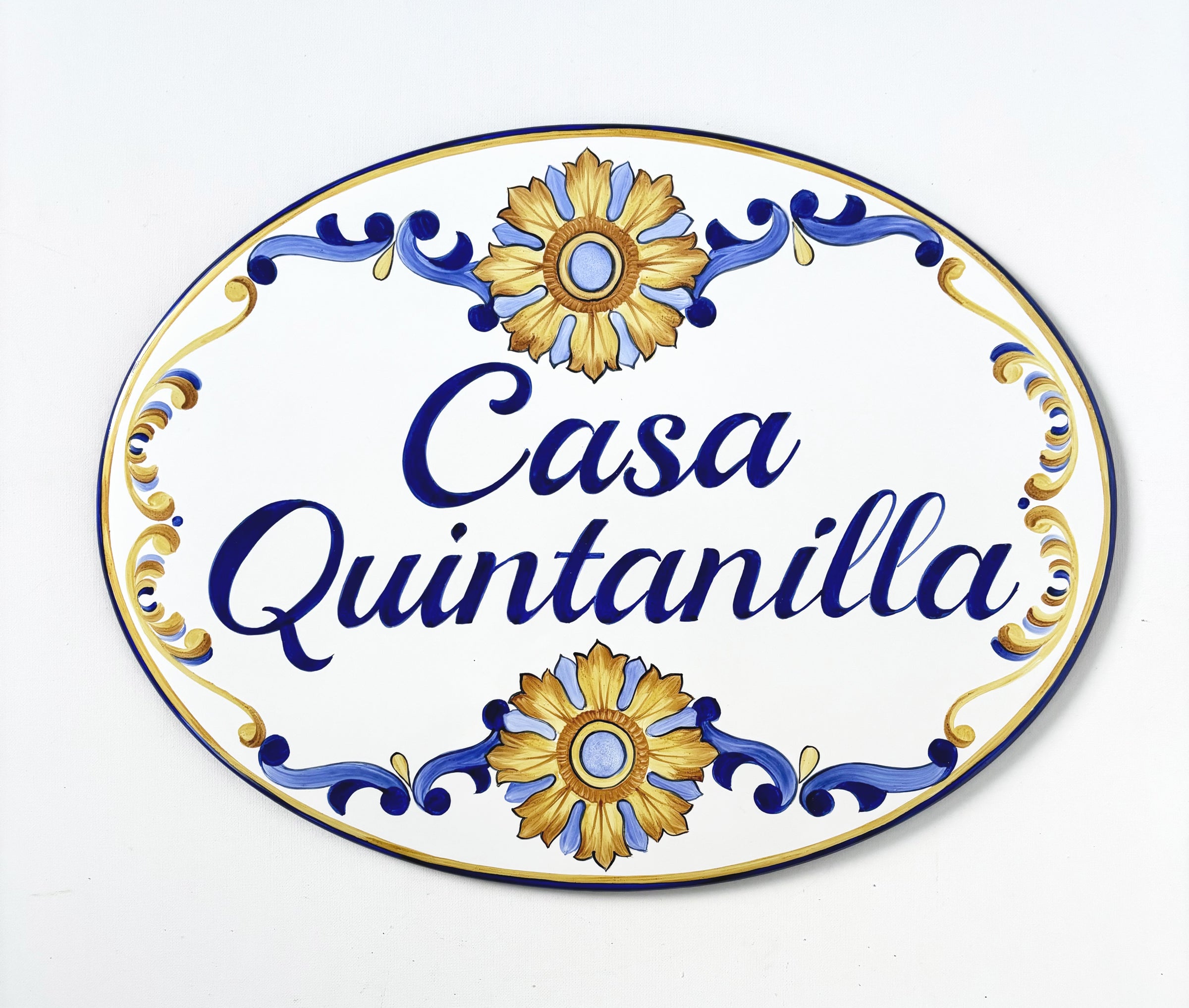 Personalized House Sign for Outdoor | Mediterranean Decor– Dipinto Ad Arte