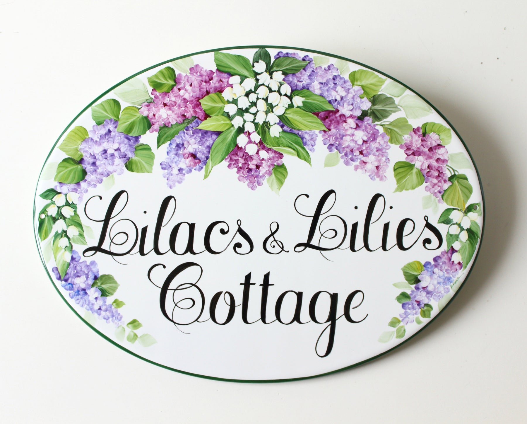 Personalized Cottage House Sign | Lilacs– Dipinto Ad Arte