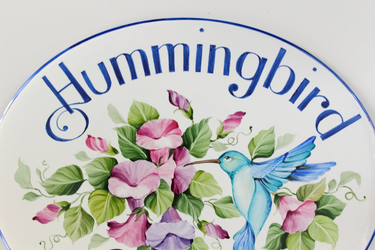 Personalized Name Sign for Outdoor, Hummingbird Cottage– DipintoAdArte