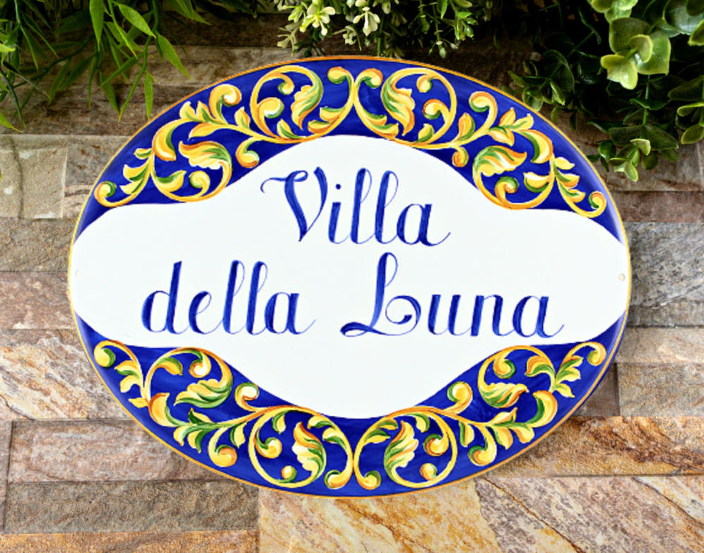 Talavera Outdoor Name Signs | Custom Ceramic House Plaques– DipintoAdArte