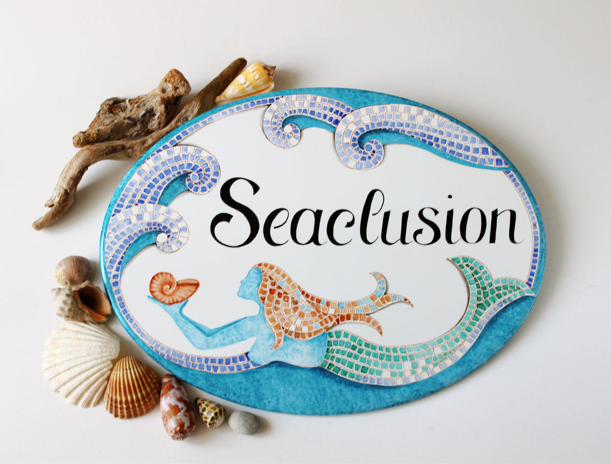 Custom Beach House Signs and House Numbers – Coastal Style– Dipinto Ad Arte